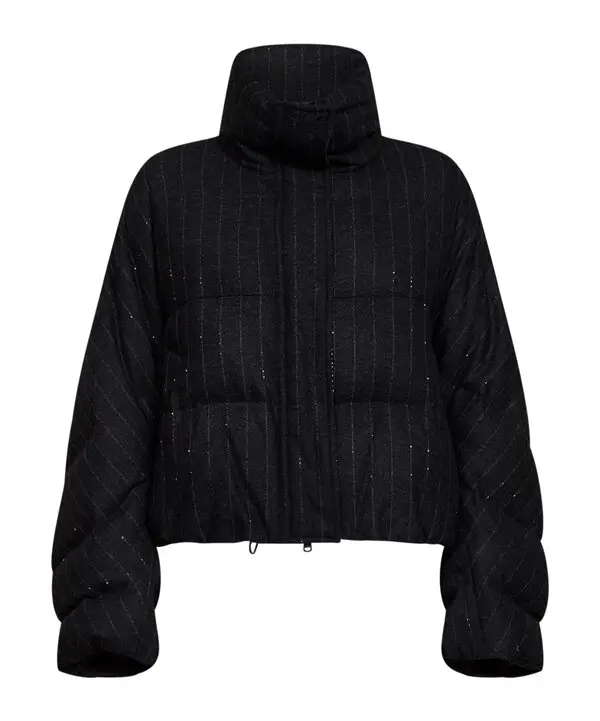 Brunello Cucinelli Pinstriped Padded Jacket