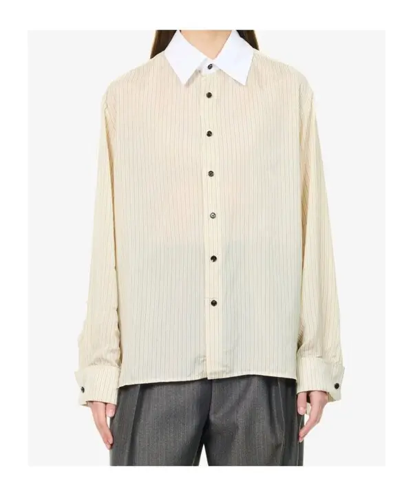 Bottega Veneta Striped Long-sleeved Shirt