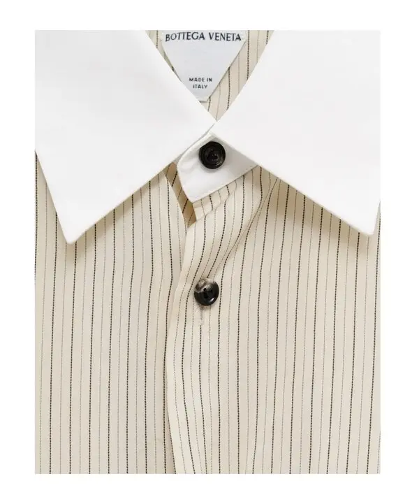 Bottega Veneta Striped Long-sleeved Shirt