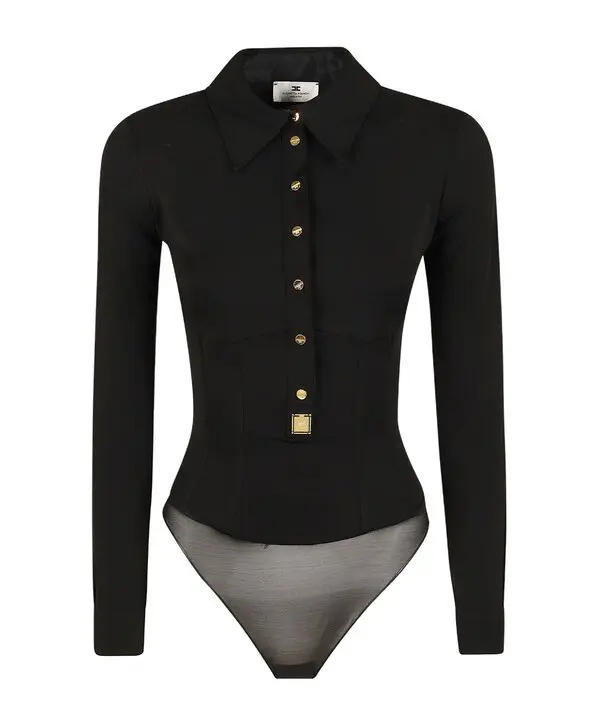 Elisabetta Franchi Long-sleeve Bodysuit - Black