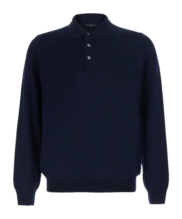 Tagliatore Long-sleeve Knitted Polo Shirt