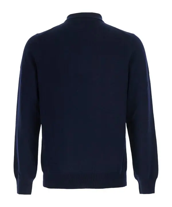 Tagliatore Long-sleeve Knitted Polo Shirt