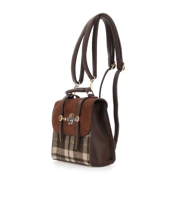 Monnalisa Check-pattern Embroidered Backpack