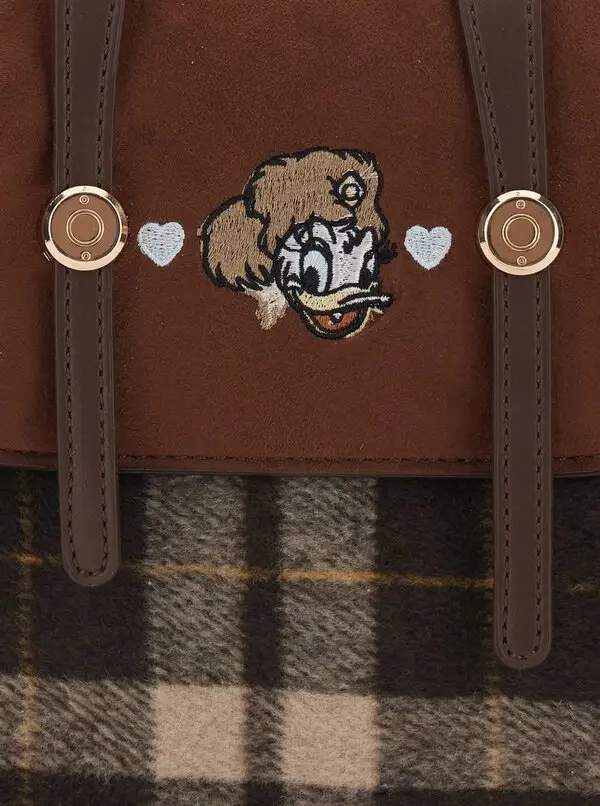 Monnalisa Check-pattern Embroidered Backpack