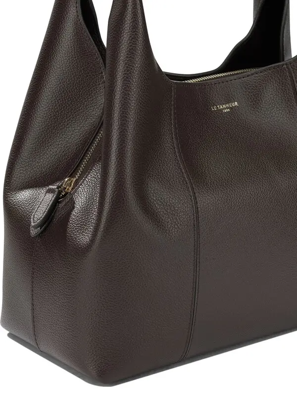 LE TANNEUR Pleated Hobo Shoulder Bag