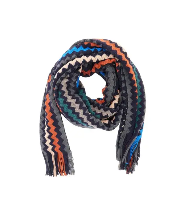Missoni Zig Zag Motif Fringed Scarf - No