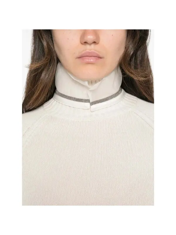 Brunello Cucinelli Raglan Sleeve High Neck Sweater