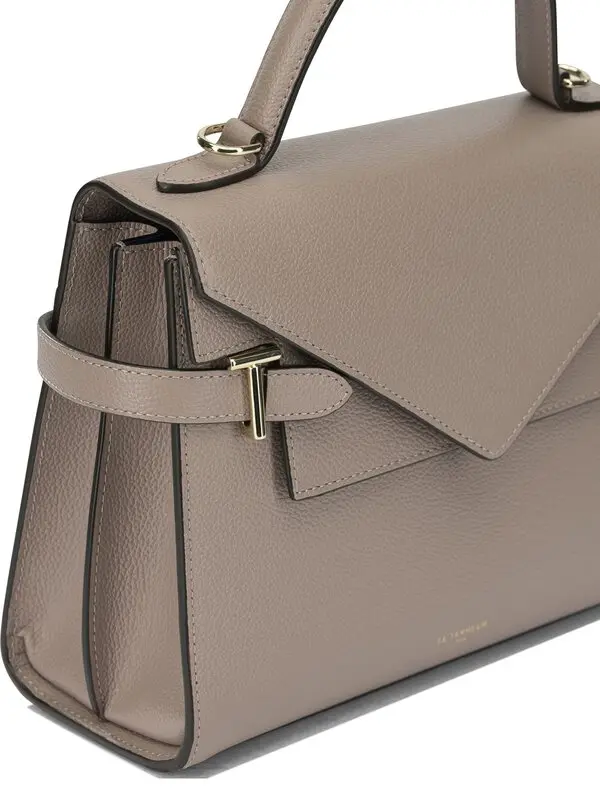 LE TANNEUR Structured Top Handle Shoulder Bag