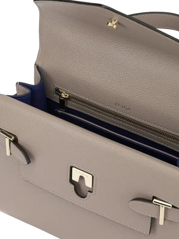 LE TANNEUR Structured Top Handle Shoulder Bag