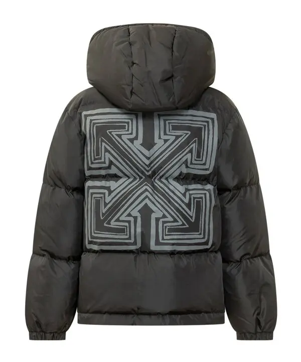 Off-White Hooded Cotton-padded Jacket