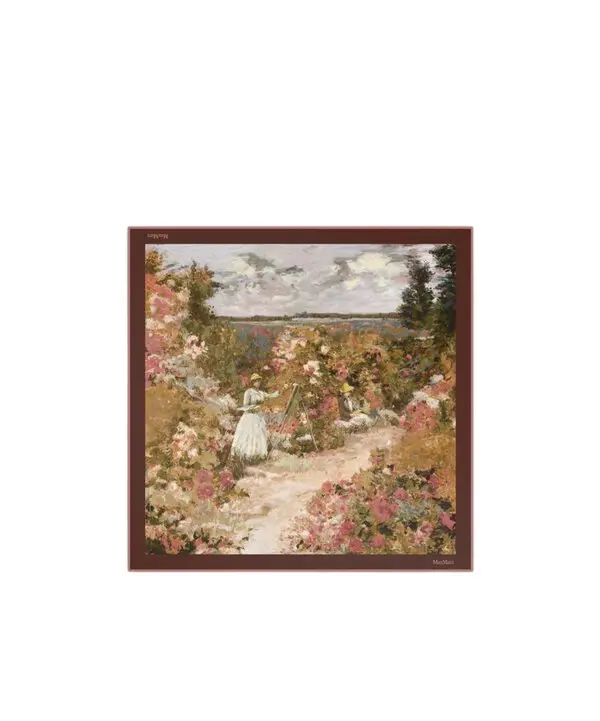 Max Mara Graphic-print Silk Scarf - Sand