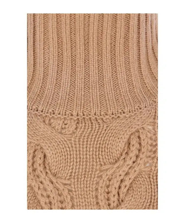 Max Mara Mstcosmo Turtleneck Knitted Jumper - Nude
