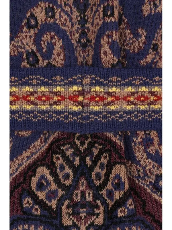 Etro Belted Cape With Paisley Print