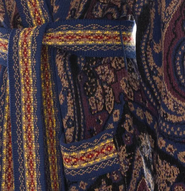 Etro Belted Cape With Paisley Print