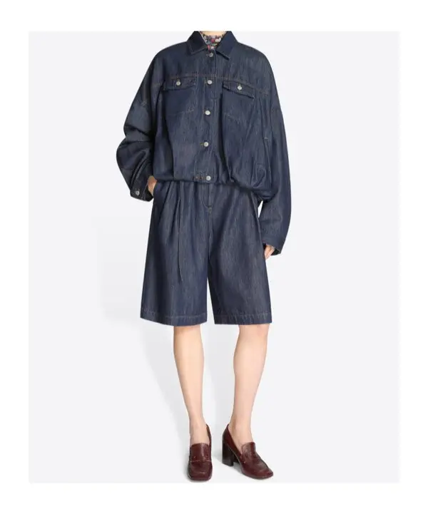 Dries Van Noten Cocoon Shaped Denim Jacket