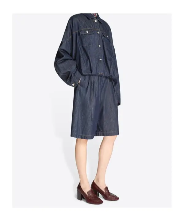 Dries Van Noten Cocoon Shaped Denim Jacket