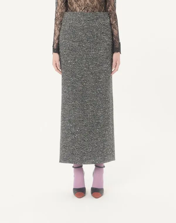 Valentino Garavani Zippered Skirt With Asymmetrical Ruffles