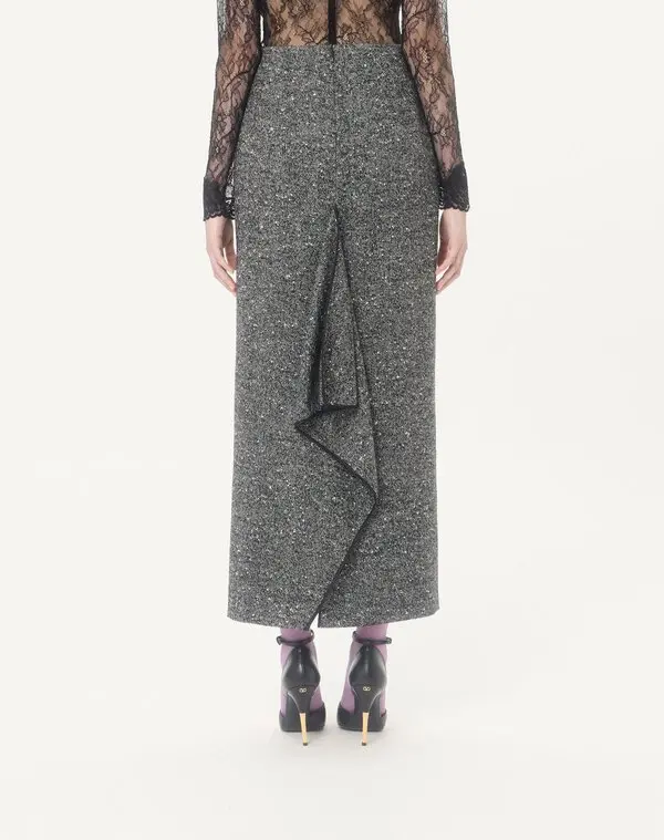 Valentino Garavani Zippered Skirt With Asymmetrical Ruffles