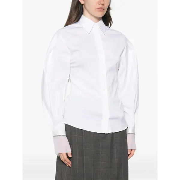 Brunello Cucinelli Puff Sleeve Button-down Shirt - No