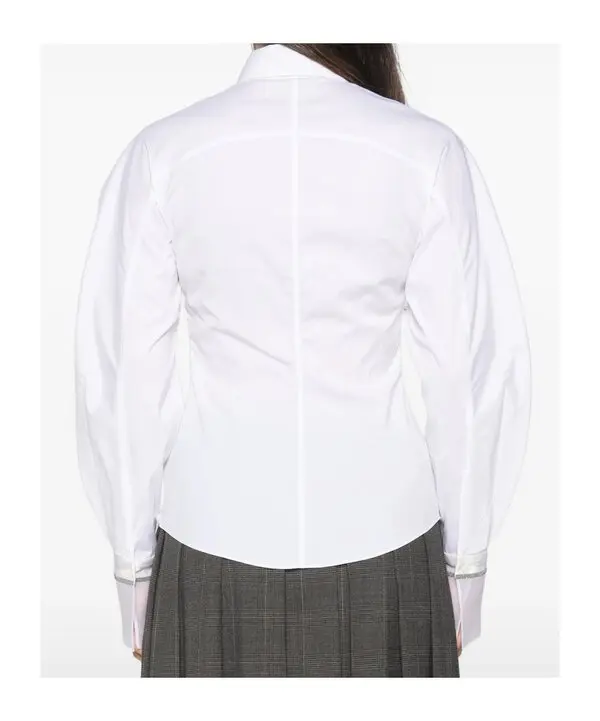 Brunello Cucinelli Puff Sleeve Button-down Shirt - No