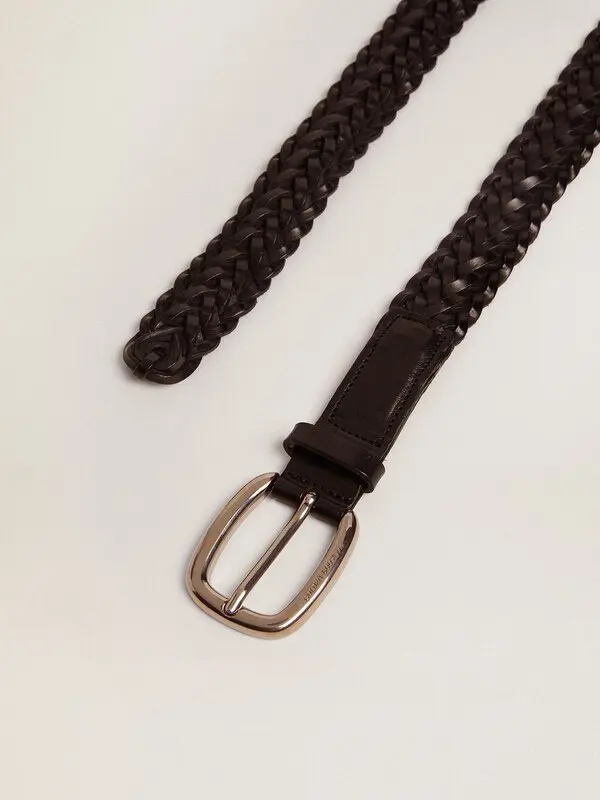 GOLDEN GOOSE Interwoven Buckle Leather Belt