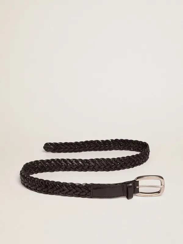 GOLDEN GOOSE Interwoven Buckle Leather Belt