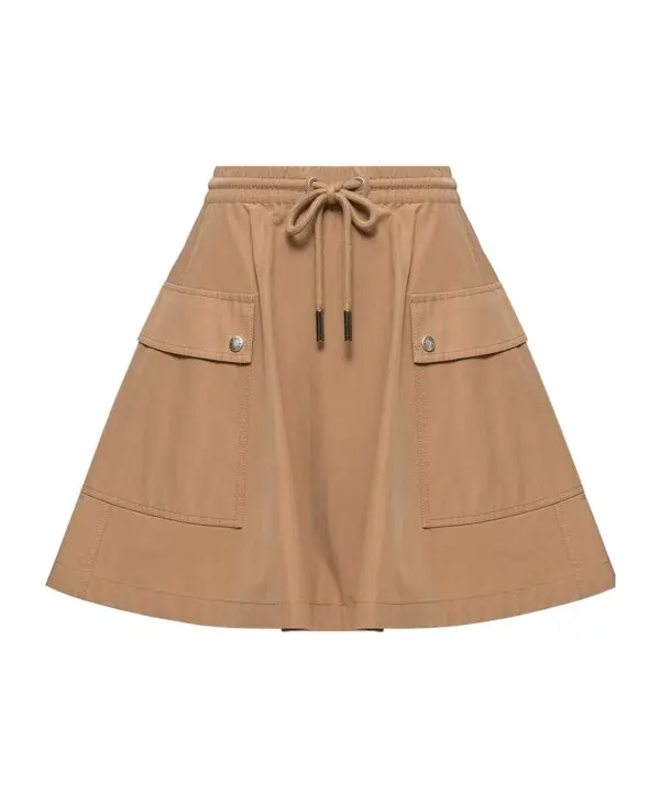 Moncler Cotton Blend A-line Mini Skirt