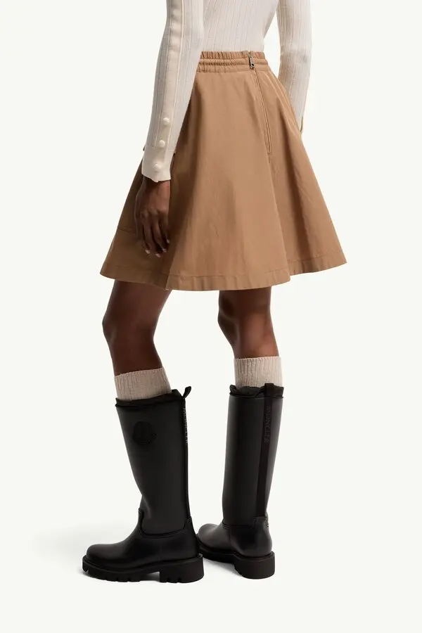 Moncler Cotton Blend A-line Mini Skirt
