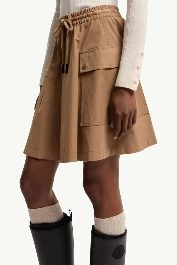 Moncler Cotton Blend A-line Mini Skirt