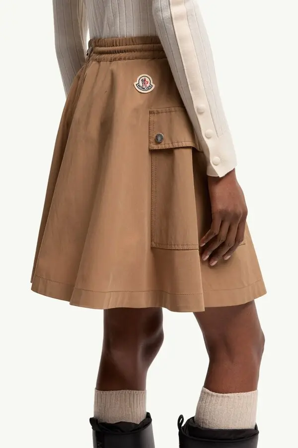 Moncler Cotton Blend A-line Mini Skirt