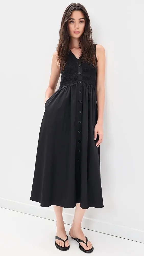 LA LIGNE Maeva Midi Dress - Black