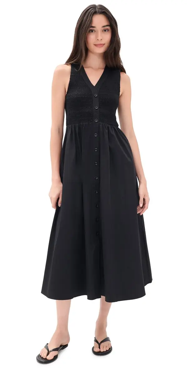 LA LIGNE Maeva Midi Dress - Black