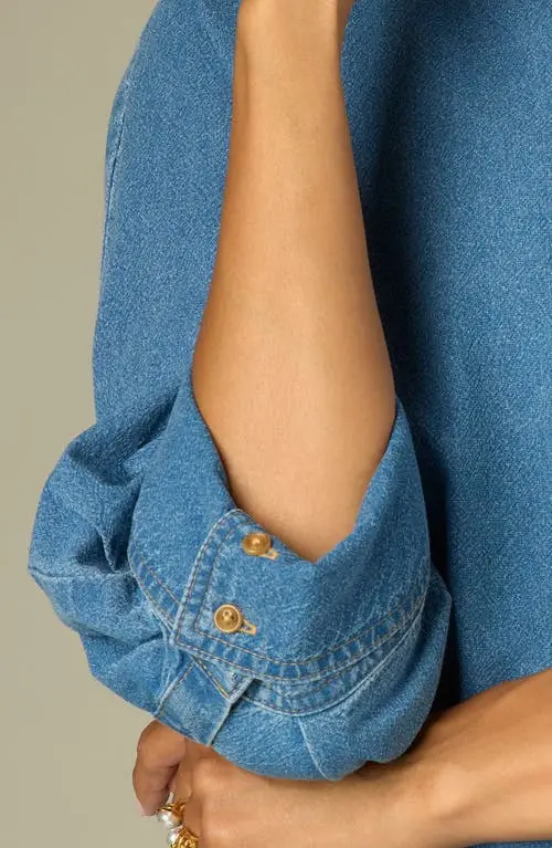 Wit & Wisdom Peplum Denim Shirt