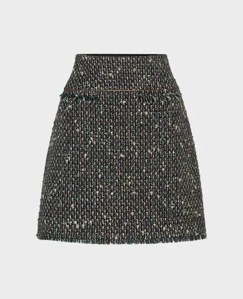 REALLY WILD CLOTHING Isabella Boucle Mini Skirt - Bronze Glitter