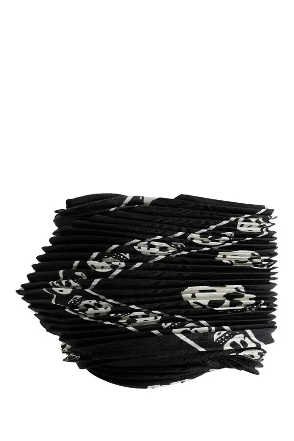 Alexander McQueen Pleated Skull Scarf