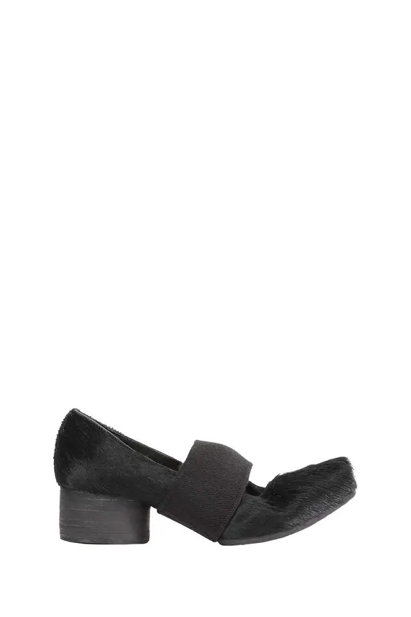 UMA WANG Calf Hair Heeled Ballerinas