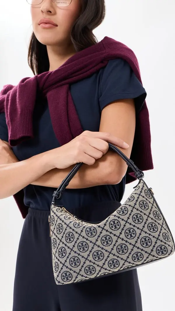 Tory Burch Mellow T Monogram Shoulder Bag - Tory Navy