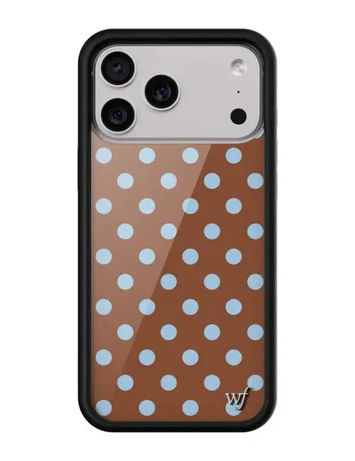 WILDFLOWER CASES Polka Dot | Brown And Blue /17e/air/17 Pro/17 Pro Max Case - Iphone 17 Pro Max