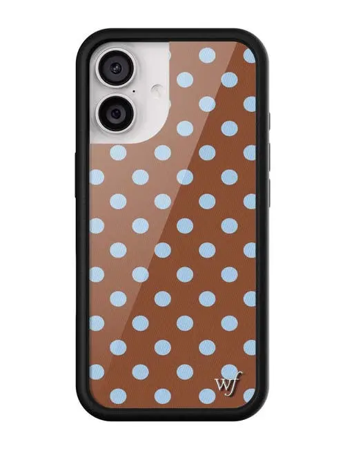 WILDFLOWER CASES Polka Dot | Brown And Blue /17e/air/17 Pro/17 Pro Max Case - Iphone 17