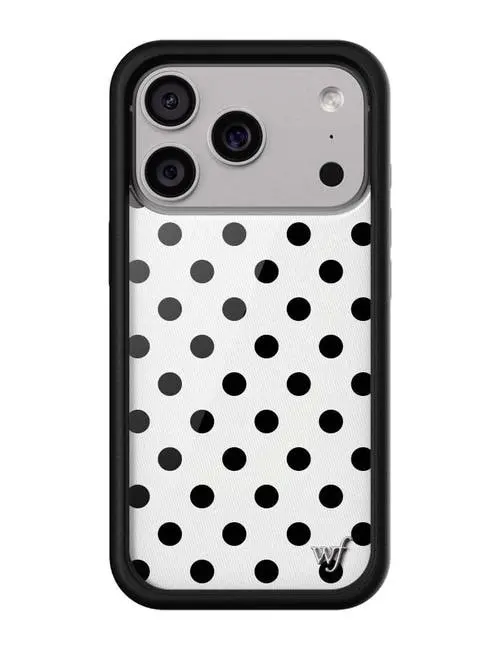 WILDFLOWER CASES Polka Dot | White And Black Iphone 17/17e/air/17 Pro/17 Pro Max Case - Iphone 17 Pro