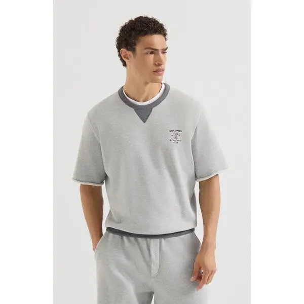 Brunello Cucinelli Embroidered Cotton French Terry Sweatshirt