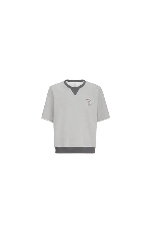 Brunello Cucinelli Embroidered Cotton French Terry Sweatshirt