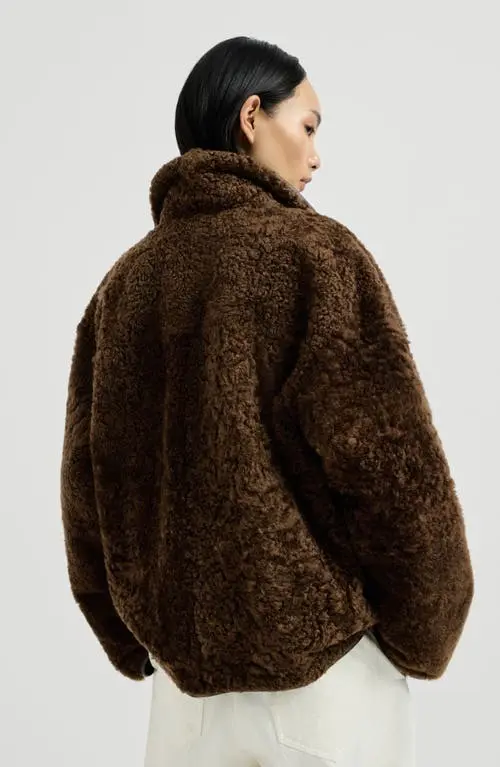 Brunello Cucinelli Fuzzy Shearling Reversible Outerwear Jacket With Monili