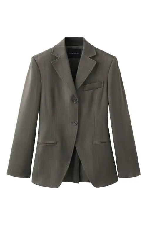 Mango Fitted Waist Suit Jacket