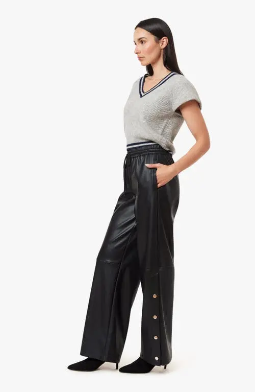 Habitual Faux Leather Track Pants