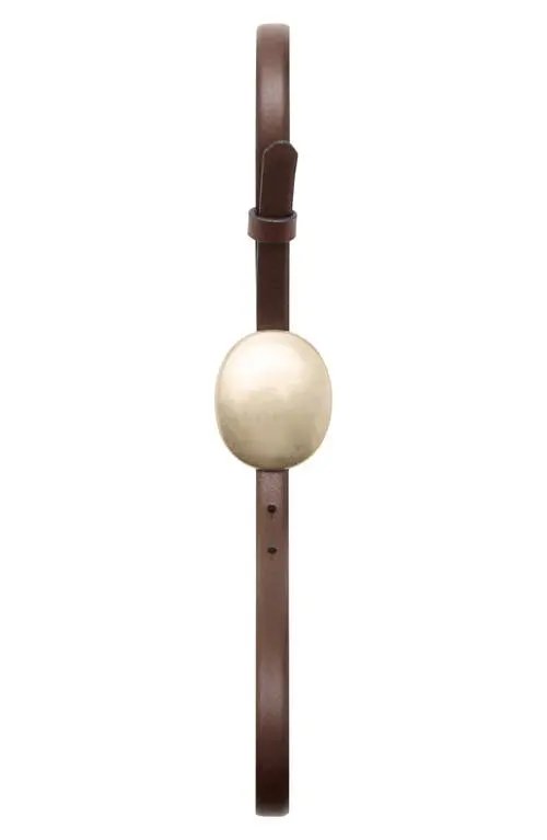Mango Rounded Buckle Leather Belt