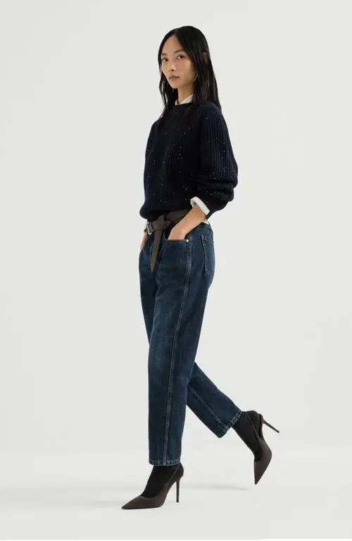 Brunello Cucinelli Authentic Straight Trousers With Shiny Bartack