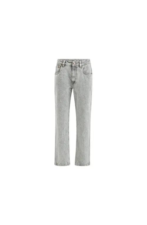Brunello Cucinelli Authentic Straight Leg Trousers - Light Grey