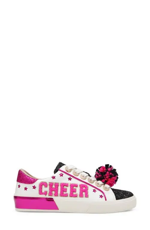 Betsey Johnson Piper Cheer Sneaker With Pompom Embellishment