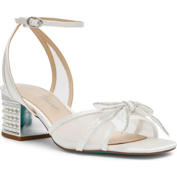 Betsey Johnson Cody Ankle Strap Sandal - Ivory